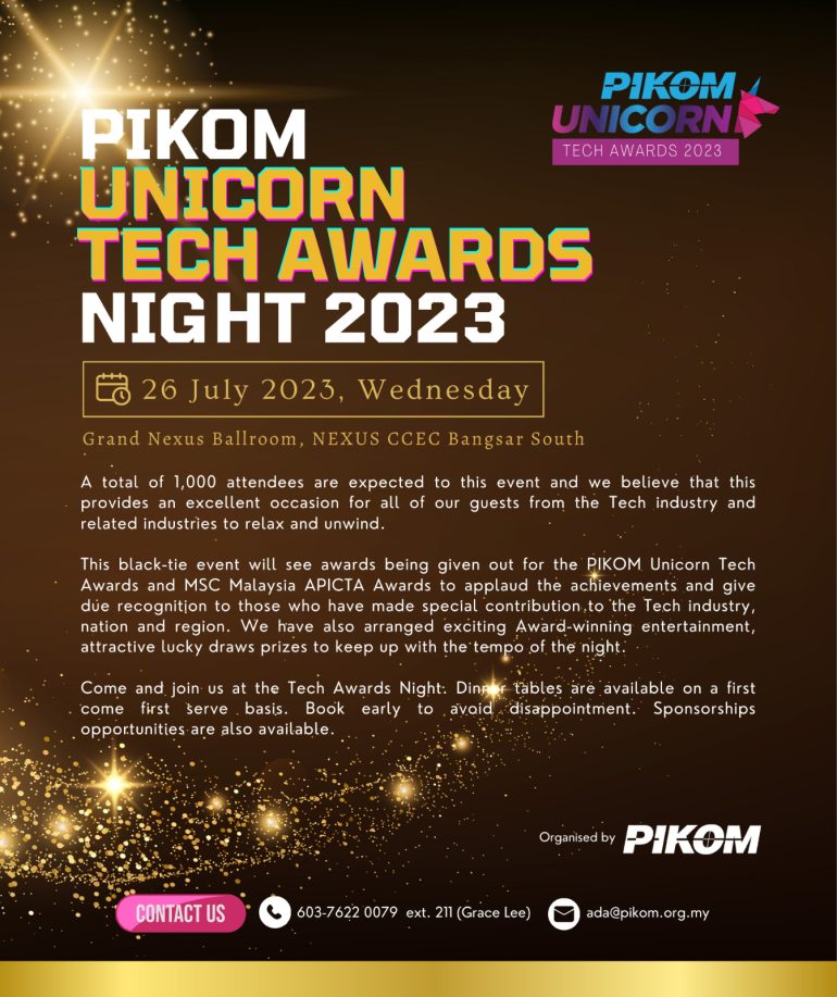 PIKOM Unicorn Tech Awards Night 2023 - Book Your Table & Sponsor ...
